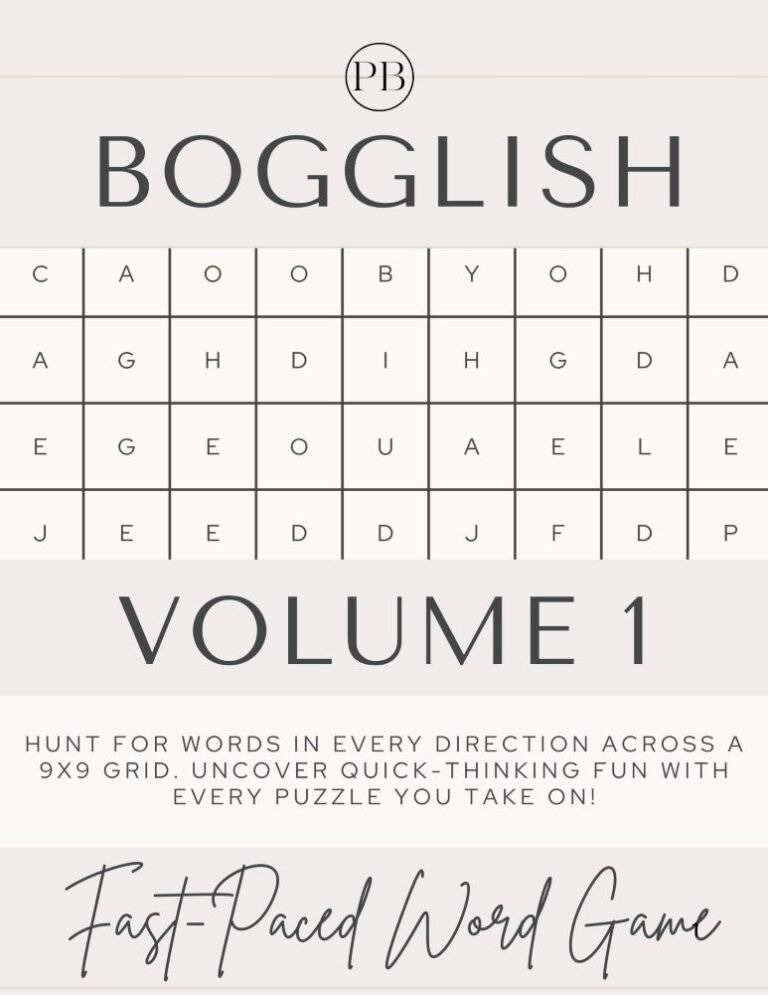 Boggle Word Game - Puzzle Bliss